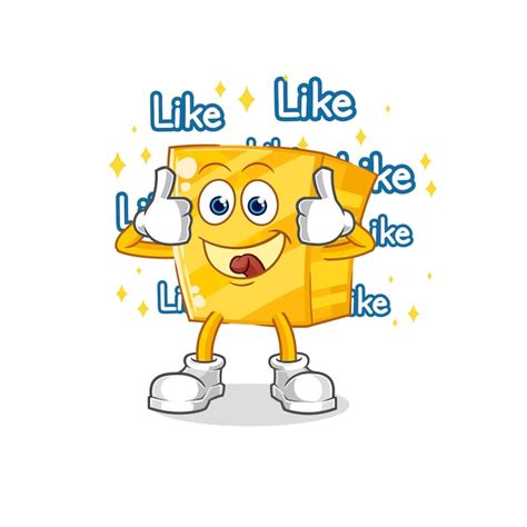 El Oro Da Muchos Me Gusta Vector De Dibujos Animados Vector Premium