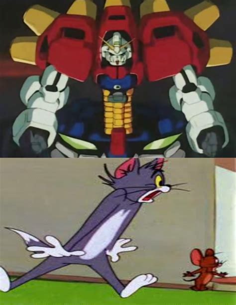 Tom And Jerry Scared Of Dark Gundam By Optimuspride1234 On Deviantart