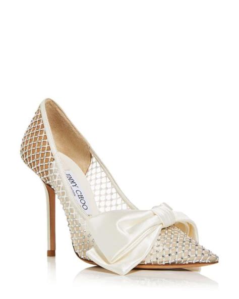 Jimmy Choo Love 100 Embellished Pointed Toe Pumps In Metallic Lyst