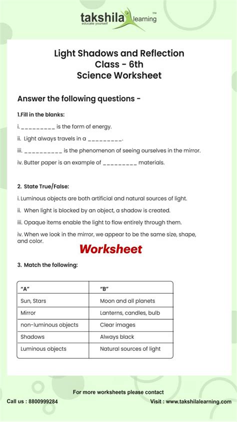 Worksheet For Class 6 Science Artofit