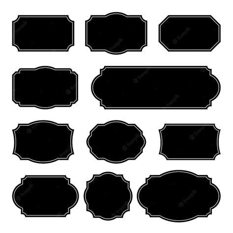 Premium Vector Set Vector Monochrome Vintage Frames Design Elements