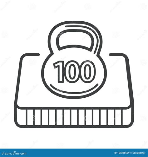 Weight Limit On Orthopedic Mattress Isolated Linear Icon Stock Vector Illustration Of Head