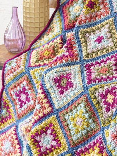 Annies Signature Designs Vintage Inspired Granny Square Throw Pattern Digital Download