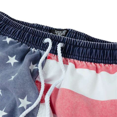 Rowdy Gentleman Faded American Flag Swim Trunks