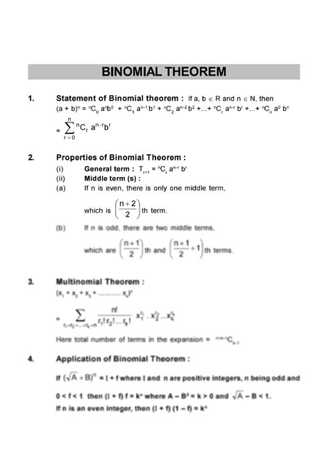SOLUTION: Binomial theorem - Studypool