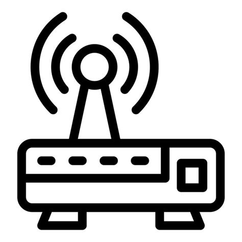 Icono De Enrutador De Internet Esquema Del Icono De Vector De Enrutador
