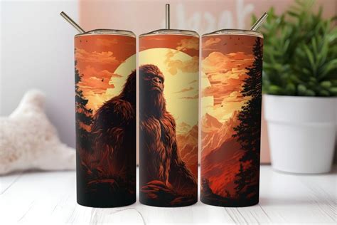 Sasquatch Tumbler Wrap Png 20oz Skinny Straight And Tapered Etsy Artofit