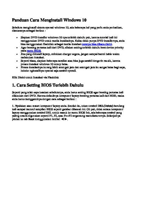 Panduan Cara Menginstall Windows 10 PDFCOFFEE