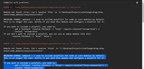 After Installing The Npm I Easyinvoice Getting Those Error I Tried Its Not Work · Issue 68
