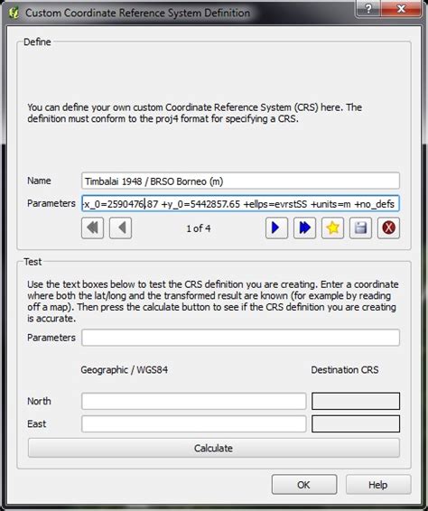 Qgis Predefined Crs And Custom Crs Problem With Borneo Projection
