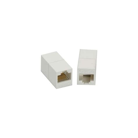 Cat 5e Rj45 Inline Coupler White