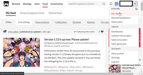 Updating Your Game Using Itch Io App Or Website Full Service Nsfw Visual Novel By Herculion