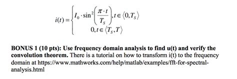 T BONUS Pts Use Frequency Domain Chegg