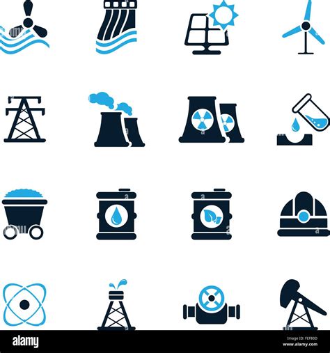 Fuel And Power Generation Icons Stock Vector Art And Illustration Vector