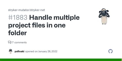 Handle Multiple Project Files In One Folder · Issue 1883 · Stryker Mutatorstryker Net · Github
