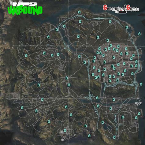 Need For Speed Unbound Carte Du Jeu Avec Tous Les Street Arts