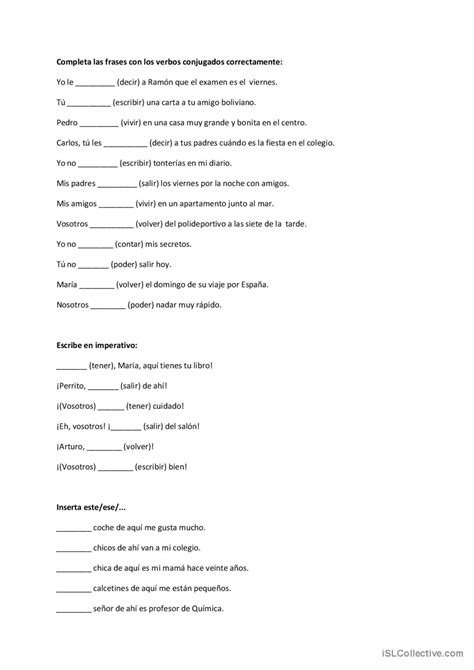 Ejercicios Variados Práctica General English Esl Worksheets Pdf And Doc