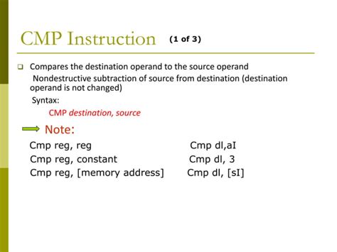jumps in assembly language ppt programming languages computing