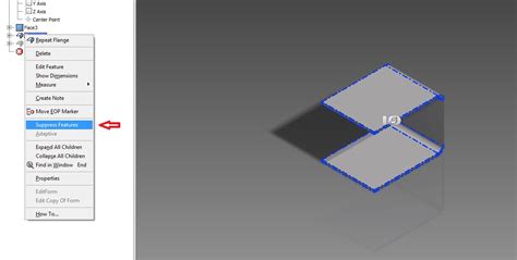 How To Suppress Sheet Metal Flangesfeatures Using Ilogic In Inventor
