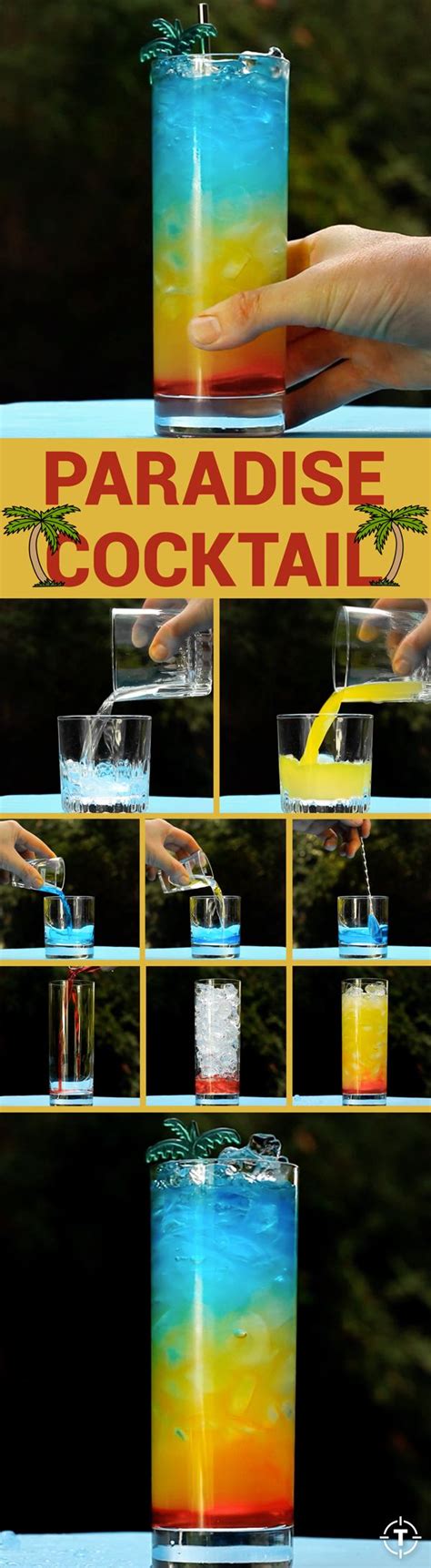 With Grenadine Coconut Rum Pineapple Juice And Blue Curaçao This Paradise Cocktail Is So