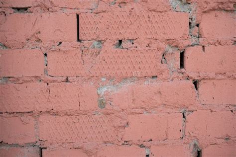 Background Image Of Pink Painted Brickwork Texture Stock Photo Image
