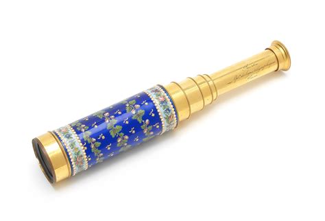 Bonhams A 1 12 Inch Bardou Five Draw Gilt Brass And Enamel