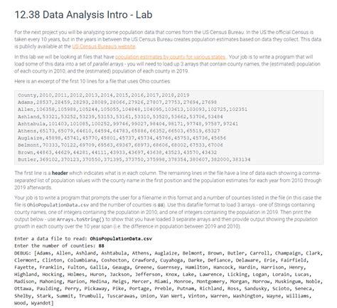 Solved 1238 Data Analysis Intro Lab For The Next Project