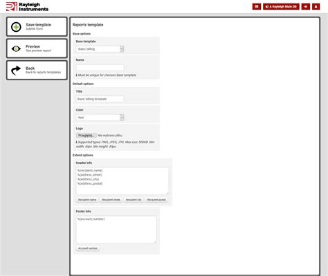 Templates Rayleighconnect™ Documentation Portal