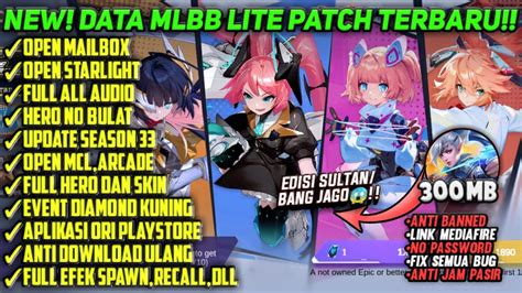 New Data ML Lite Full Event 300Mb Patch Terbaru ML Lite Cara