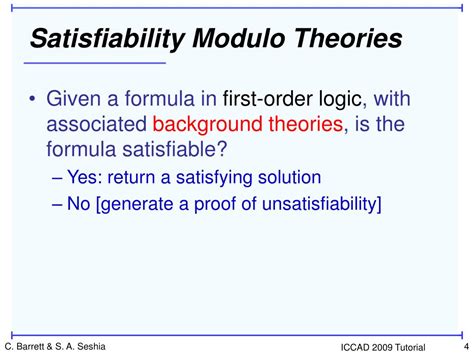 ppt introduction to satisfiability modulo theories smt powerpoint