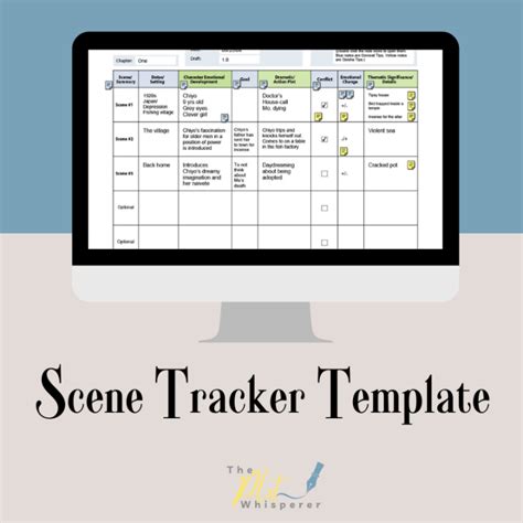 Scene Tracker Template The Plot Whisperer
