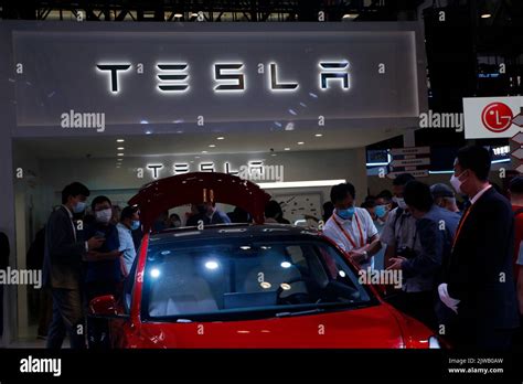 Beijing China September 4 2022 The Tesla Stand At The 2022 China
