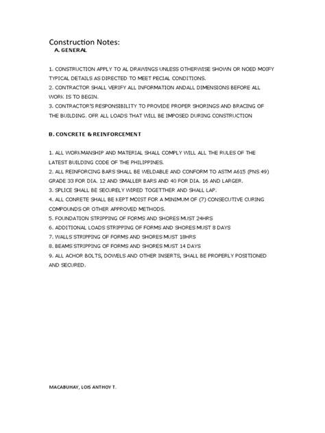 construction notes pdf