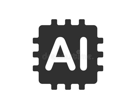 Machine Learning Micropchip Symbol Ml Icon Ai Icon Artificial Intelligence Sign Stock Vector