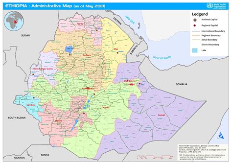 Ethiopian Map With Regions