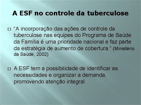 Avaliao Do Programa De Controle Da Tuberculose No