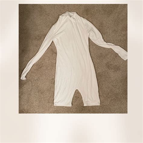 Naked Wardrobe Pants Jumpsuits Naked Wardrobe White Romper Poshmark