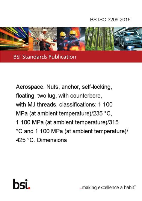 Bs Iso 32092016 Aerospace Nuts Anchor Self Locking Floating Two