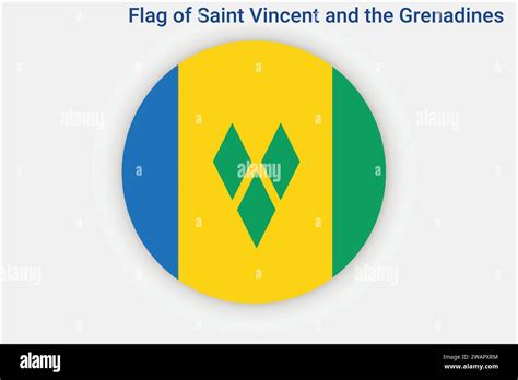 High Detailed Flag Of Saint Vincent And The Grenadines National Saint Vincent And The