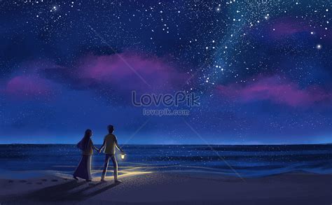 칠석 커플 데이트 일러스트 무료 다운로드 Lovepik