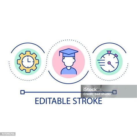 Ikon Konsep Loop Siswa Pelajar Cepat Ilustrasi Stok Unduh Gambar