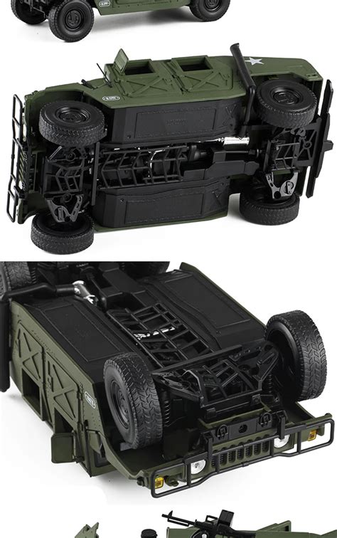 Green 1 18 Hummer H1 Alloy Military Explosion Proof Car Model Diecasts