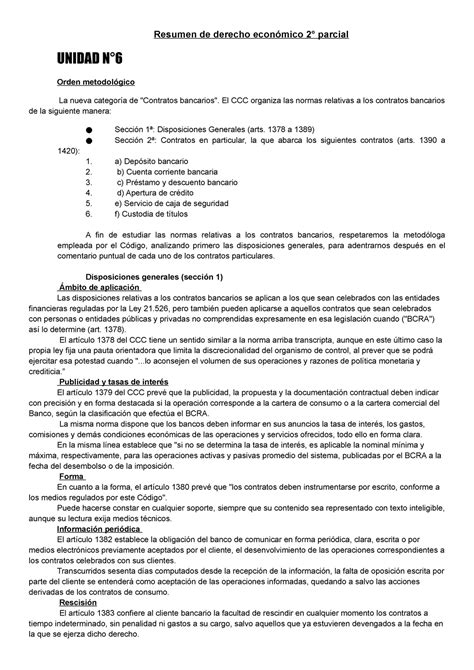 Resumen de derecho económico segundo parcial Resumen de derecho económico parcial UNIDAD N