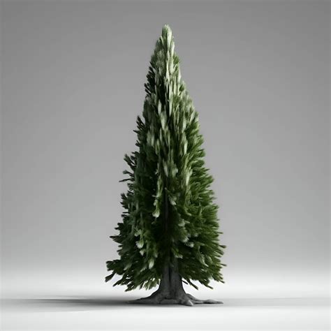 Premium Ai Image Coniferous Tree On A Gray Background 3d Rendering