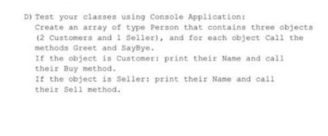 solved b create a class customer that inherits from person
