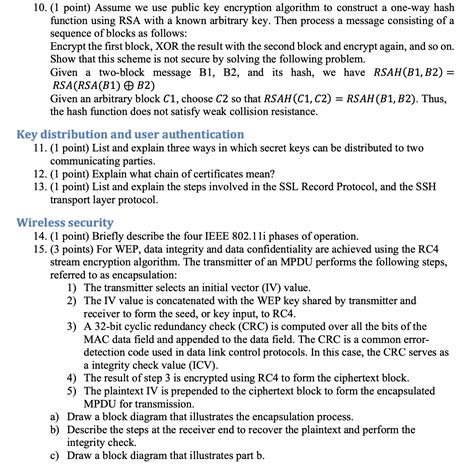 Solved 10 Assume We Use Public Key Encryption Algorithm To