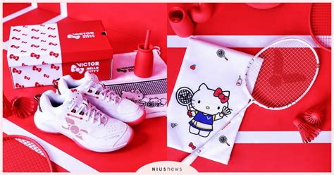 Victor×hello Kitty 聯名系列可愛來襲！穿上立即變身羽球甜心 Victor、hello Kitty、羽球、運動裝備
