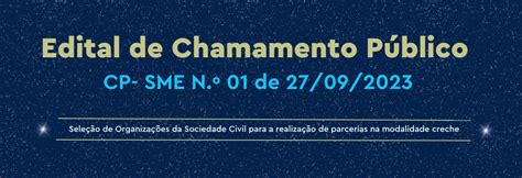 Edital De Chamamento Público Secretaria Municipal De Educação