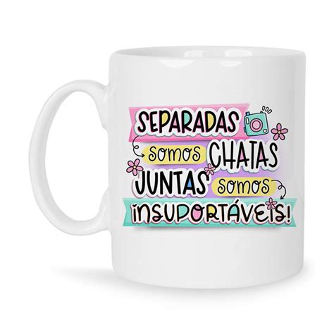 Caneca de Cerâmica Personalizada Amiga Amizade Elo