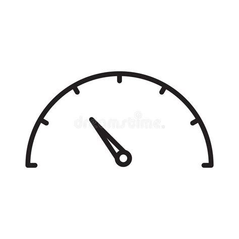 Car Speedometer Icon Black Line Art Vector Logo Stock Illustration Illustration Of Speed Test